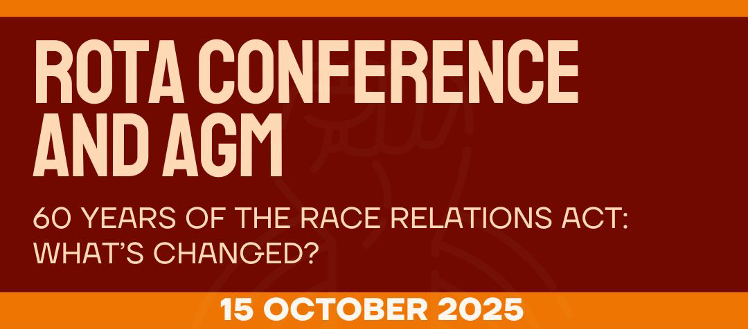 ROTA Conference and AGM 23/24 form - Race on the Agenda